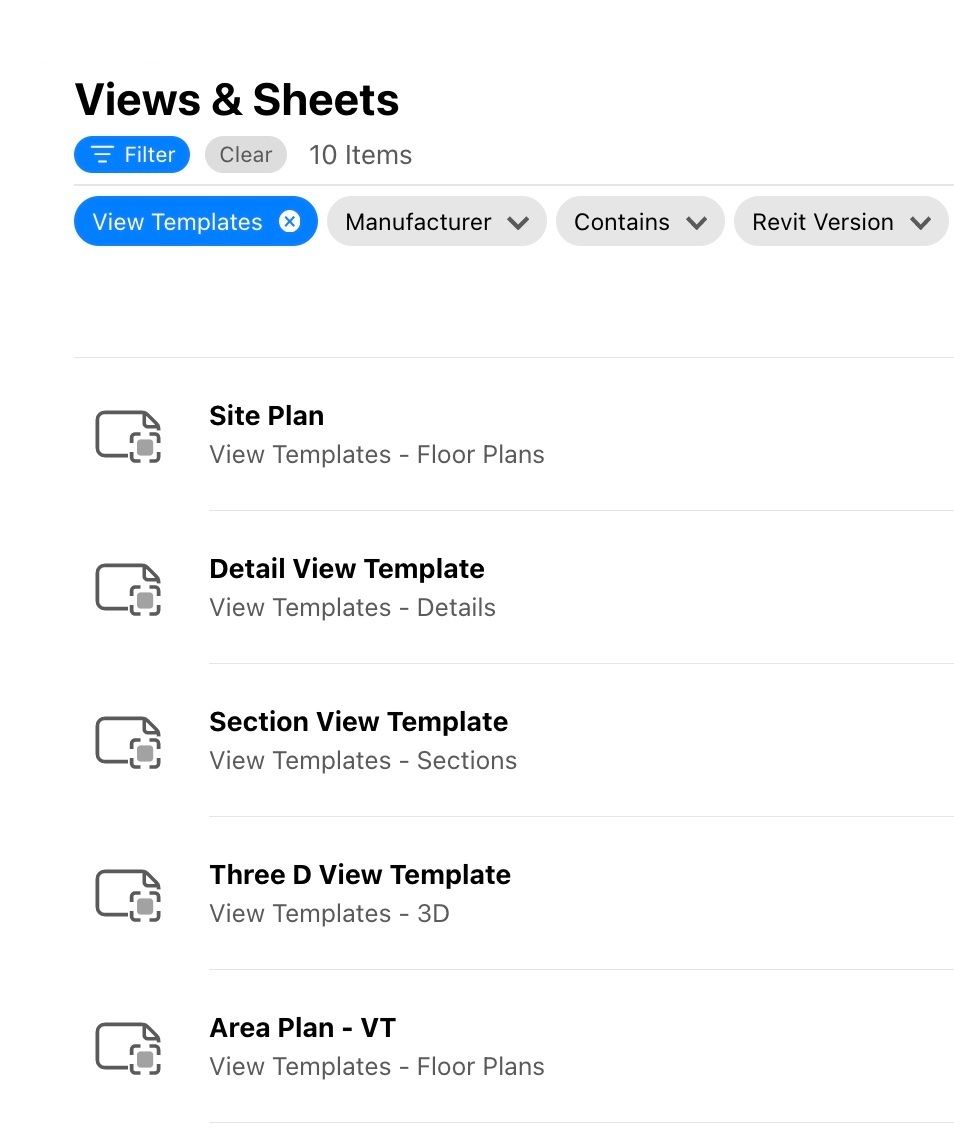Now In Kinship Revit View Templates